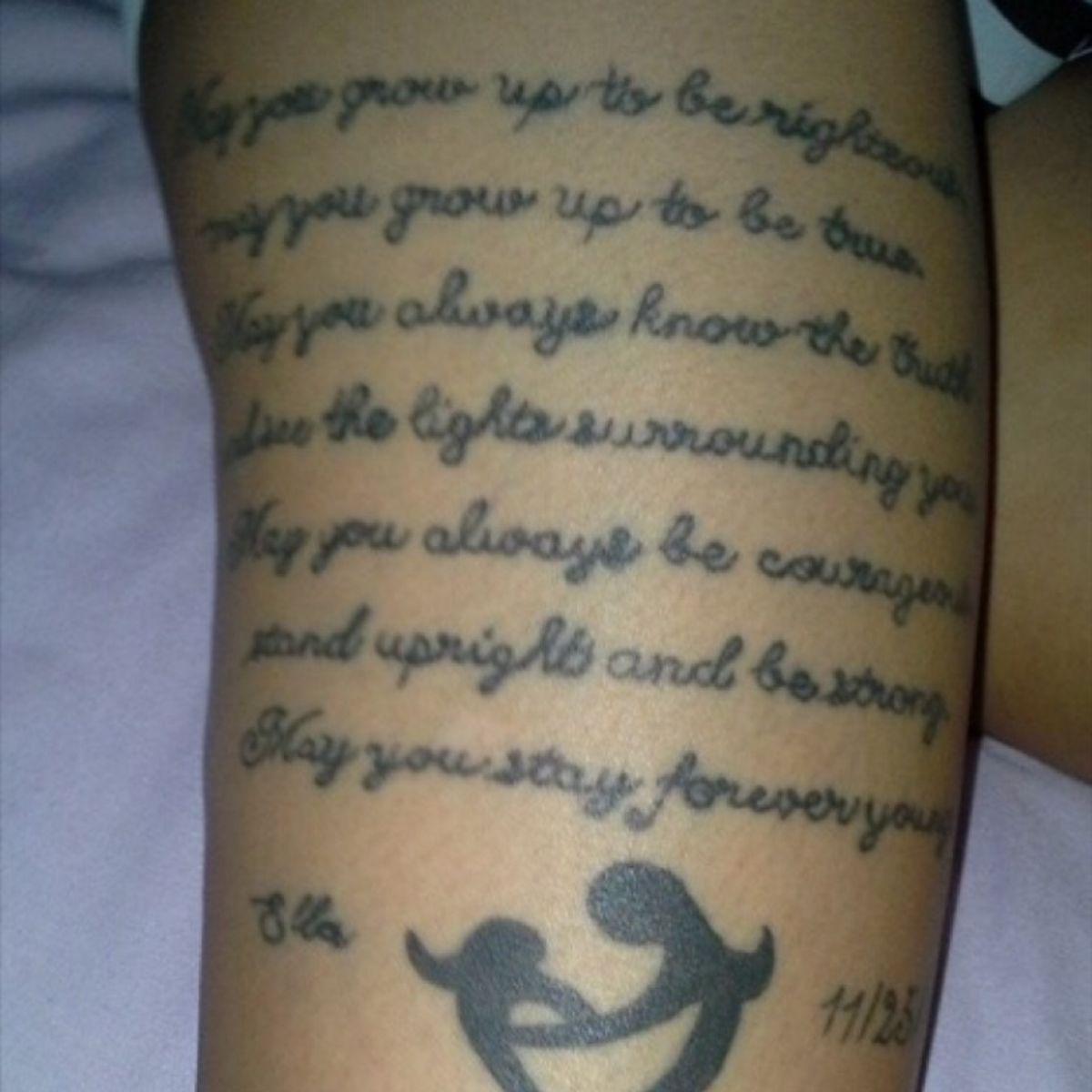 Tattoo uploaded by Tia • May you grow up to be righteous, May you grow ...