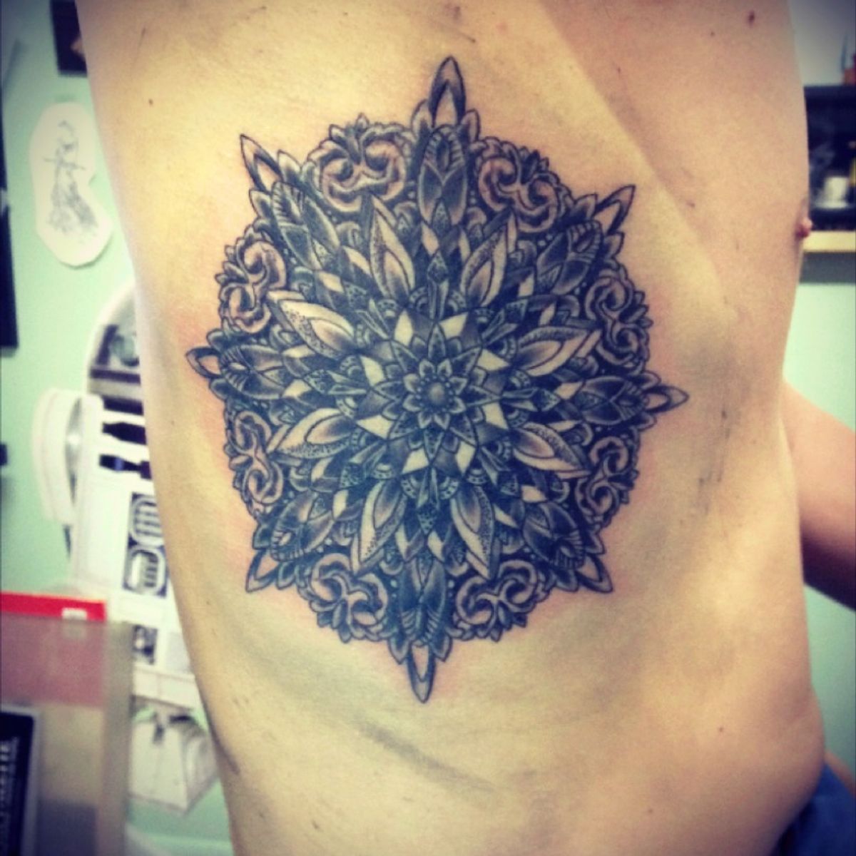 Tattoo uploaded by Gigi • #custom #mandala on ribs • Tattoodo