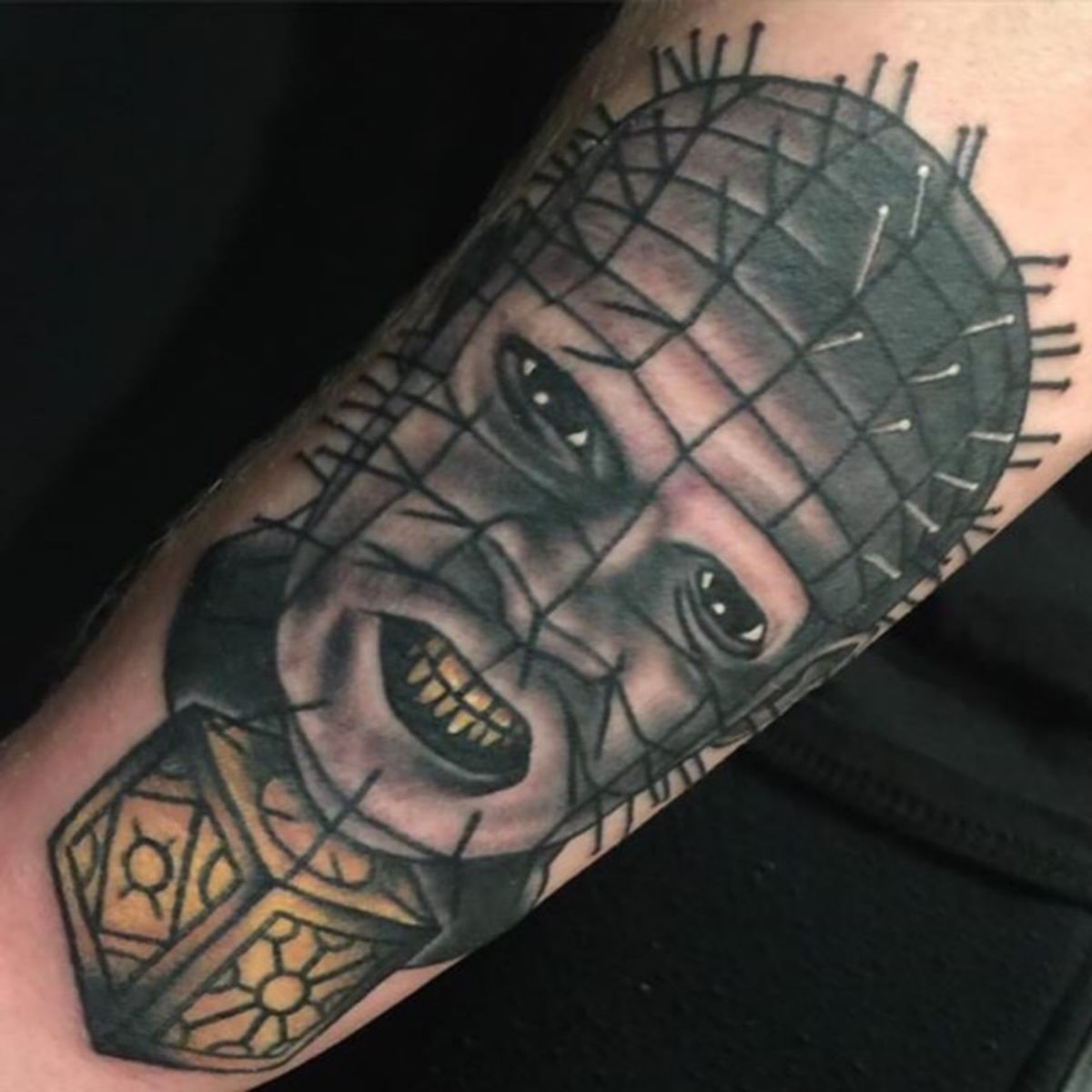 Tattoo uploaded by Mark Matthews • Traditional Style PinHead Portrait ...