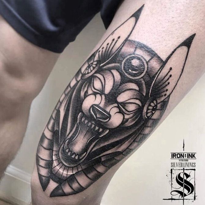 Traditional Anubis Tattoo