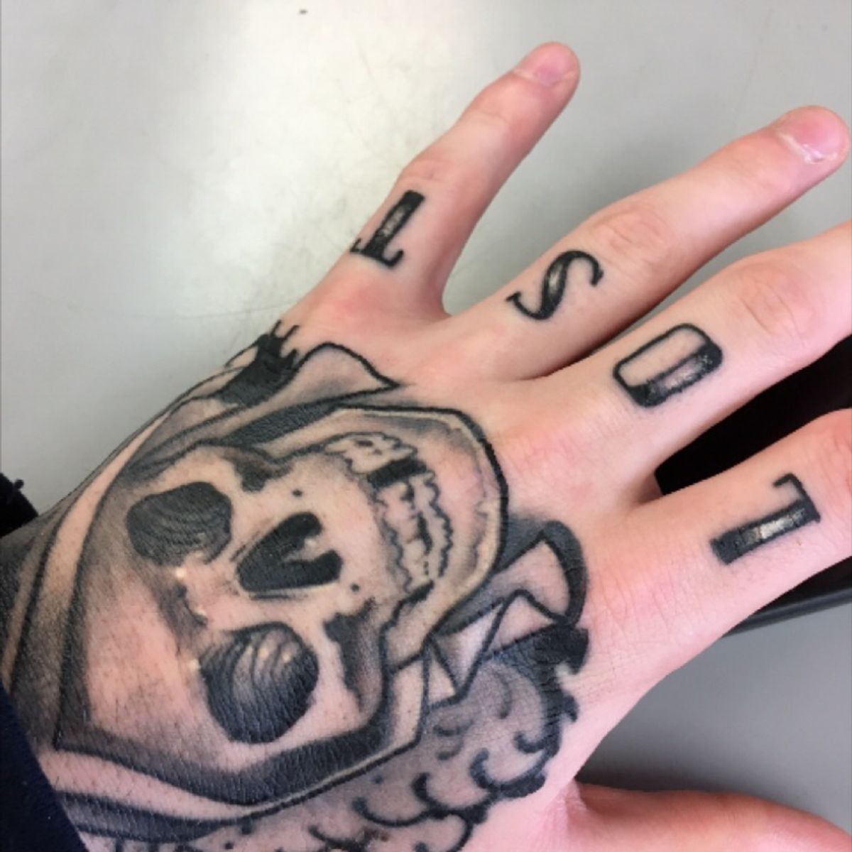 Tattoo uploaded by Damien Kelly • My left hand. Part of my full sleeve ...