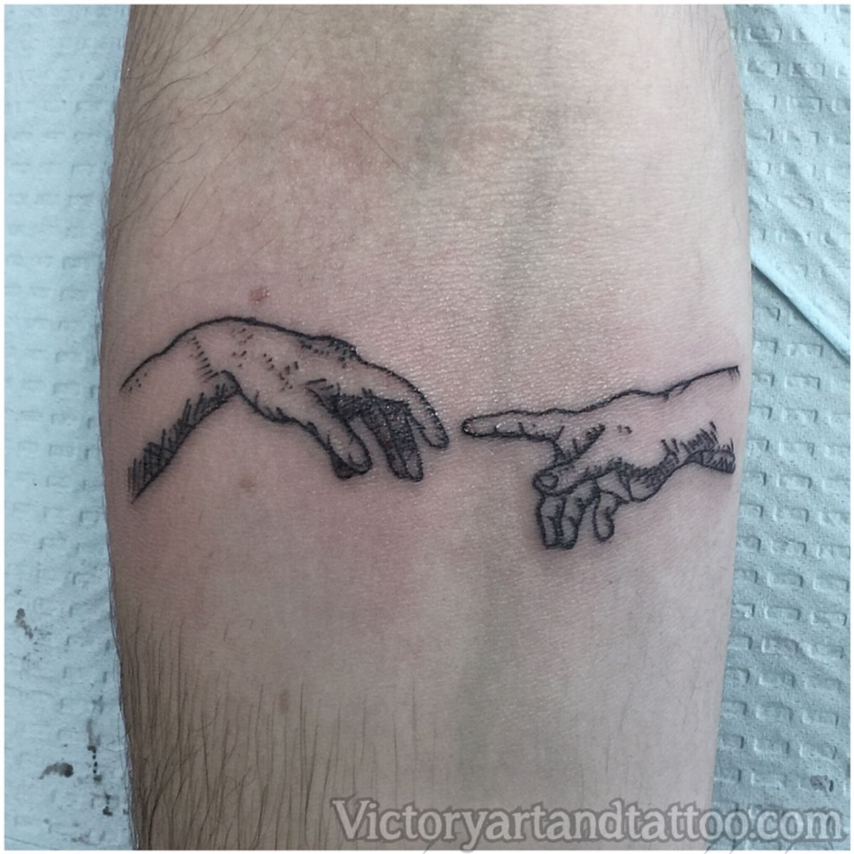 Tattoo uploaded by Vic Tamian • #michaelangelo #god #man #hands • Tattoodo