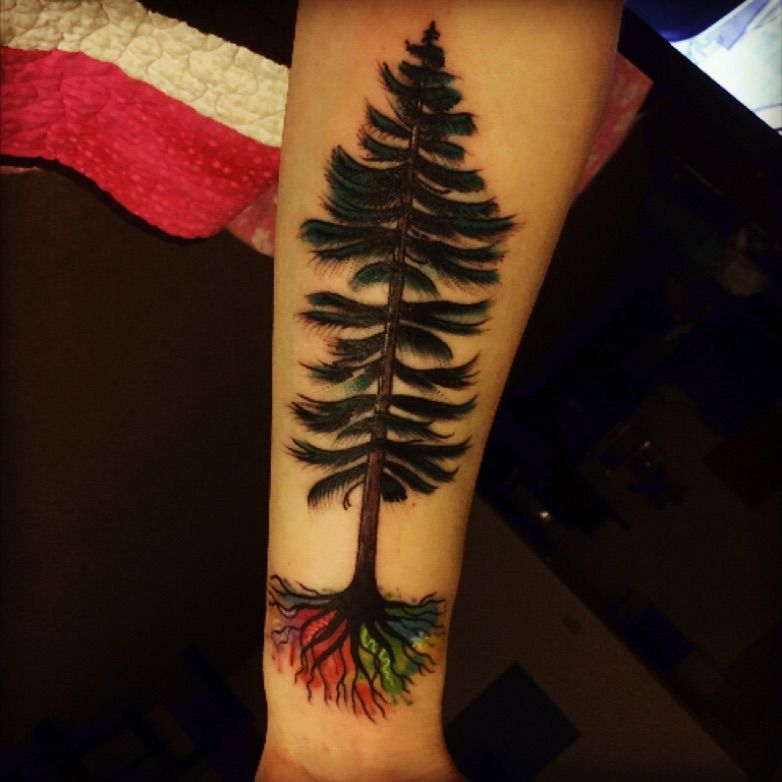 Redwood Tree Tattoo Ribs