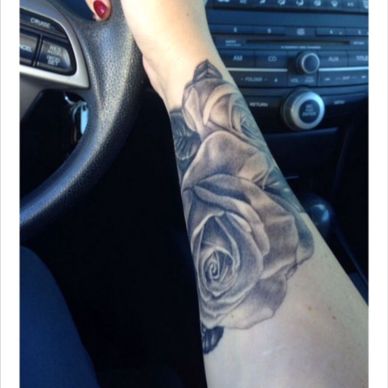 Lower Arm Rose Tattoos