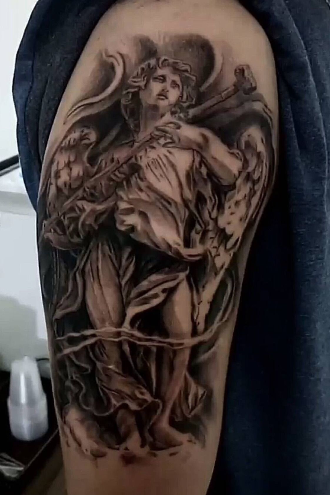 Religious Angel Half Sleeve