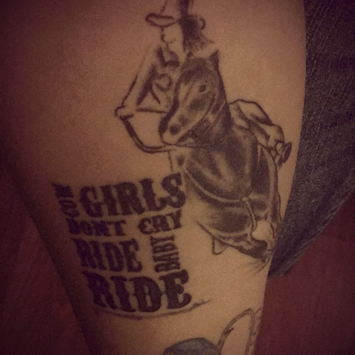 Tattoo uploaded by Melody Cheyenne Ream • Barrel Racing tattoo with ...