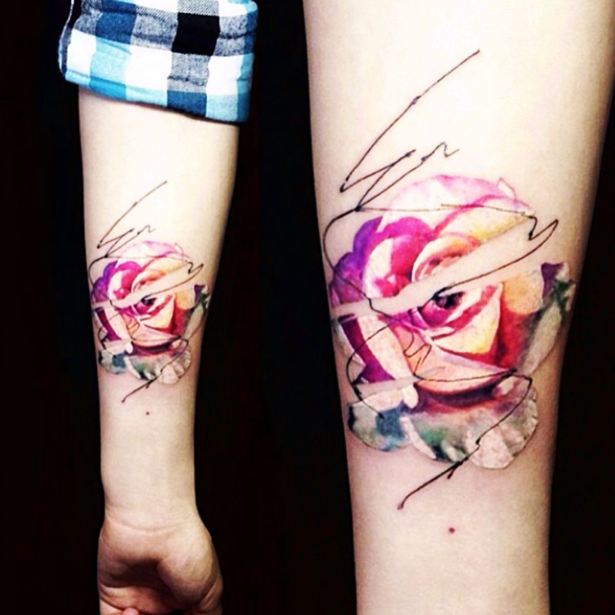 Tattoo uploaded by Tara • Artist as #VT_tattoo #abstract #flower #rose ...