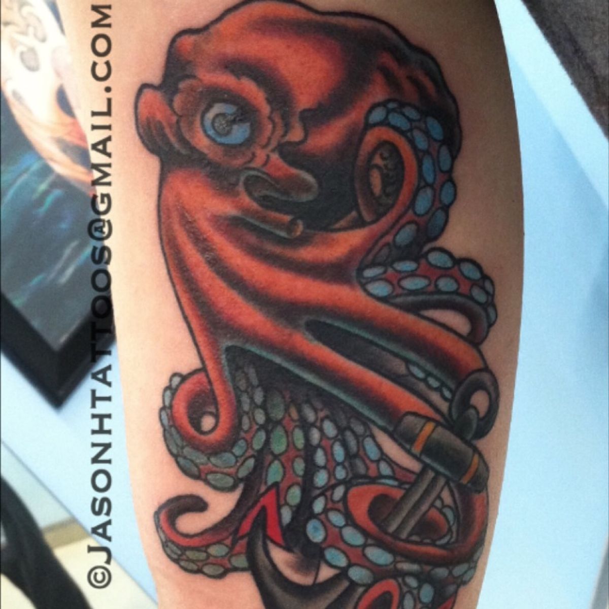 Tattoo uploaded by Jason Houseman • Octopus done on a navy dude a ...