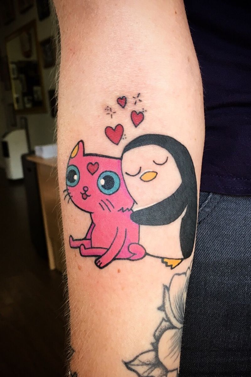 Tattoo uploaded by Nikita Jade Morgan • Gunther and kitty on the ...