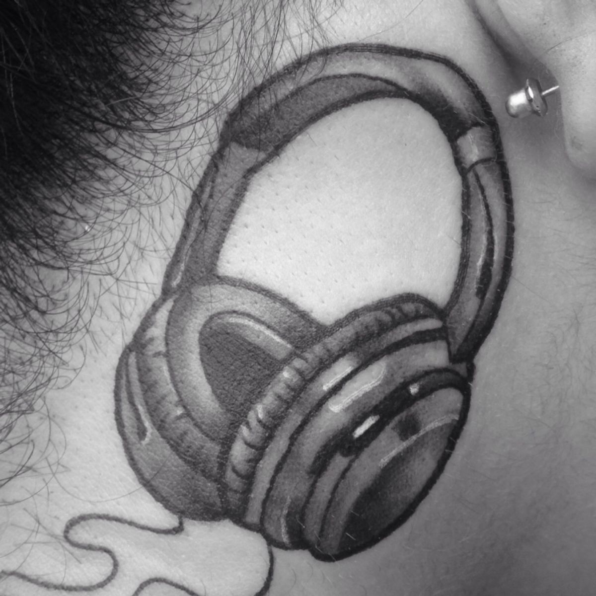 Tattoo uploaded by Olivia • Headphones • Tattoodo