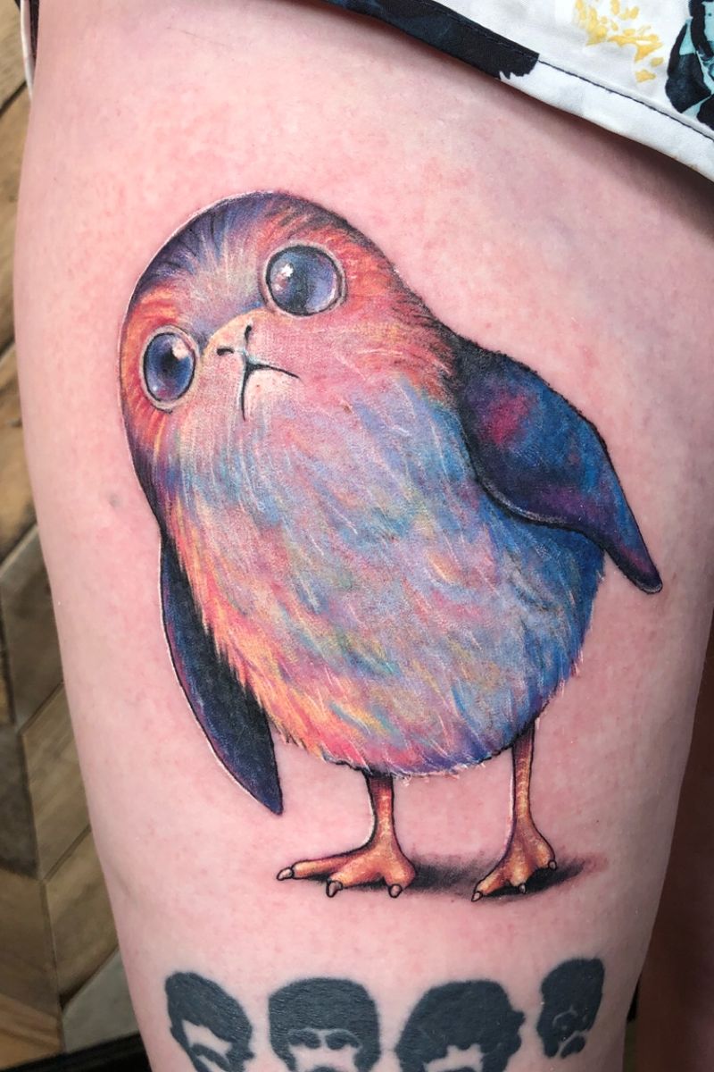 Tattoo uploaded by Tempest Anderson • Watercolor porg • Tattoodo