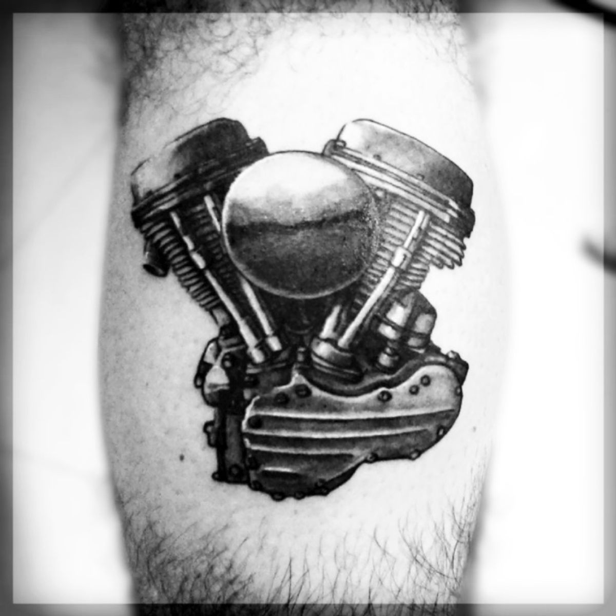 Tattoo uploaded by Alex Takahashi • Harley Davidson Panhead engine # ...