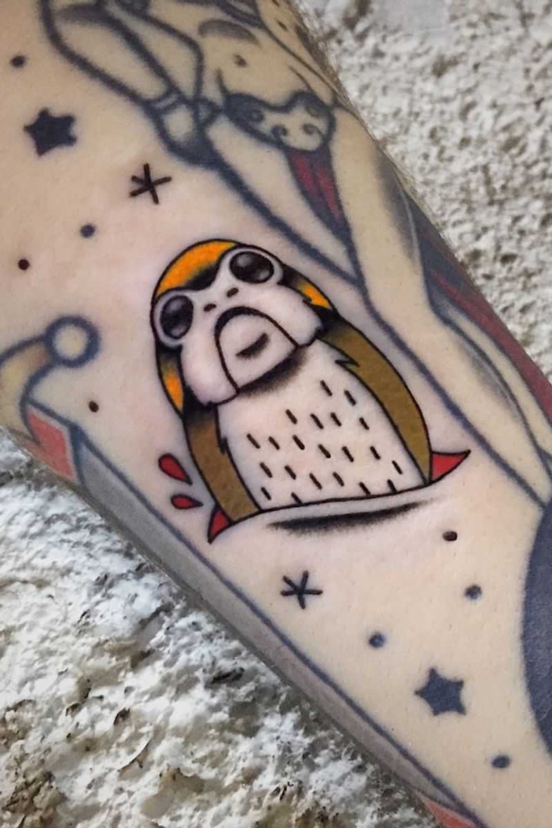 Tattoo uploaded by Derick James • Porg Tattoo #starwars #thelastjedi # ...