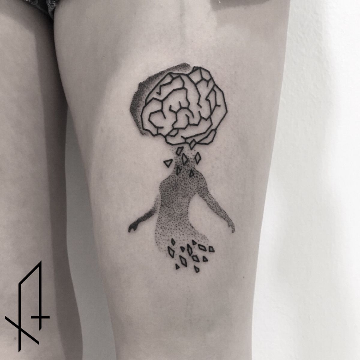 Tattoo uploaded by Gioele Cassarino • Abstract brain geometry. # ...
