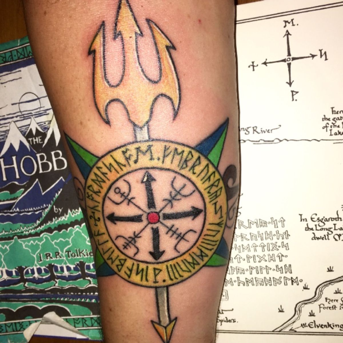 Tattoo uploaded by Mark Cordasco • #Compass and #Trident by Mathew ...