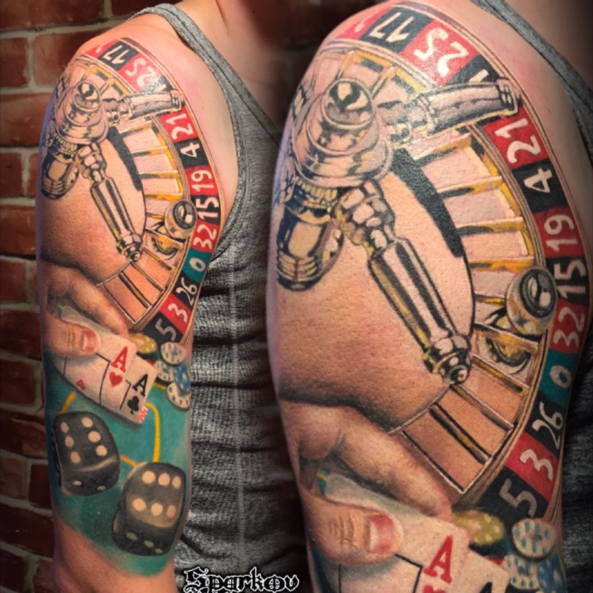 Tattoo uploaded by Nikolay Sparkov • Second session. Roulette is fresh ...