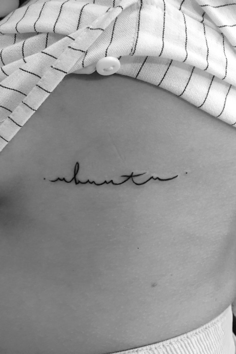 Tattoo uploaded by Nikita Jade Morgan • Script on ribs #ubuntu • Tattoodo