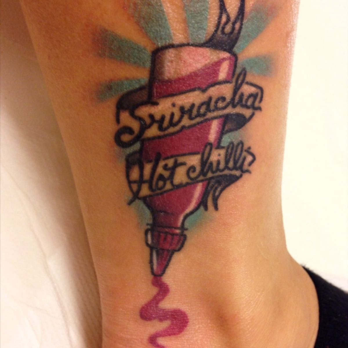 Tattoo uploaded by Annalisa Lodi • Sriracha I love U ️ #sriracha # ...