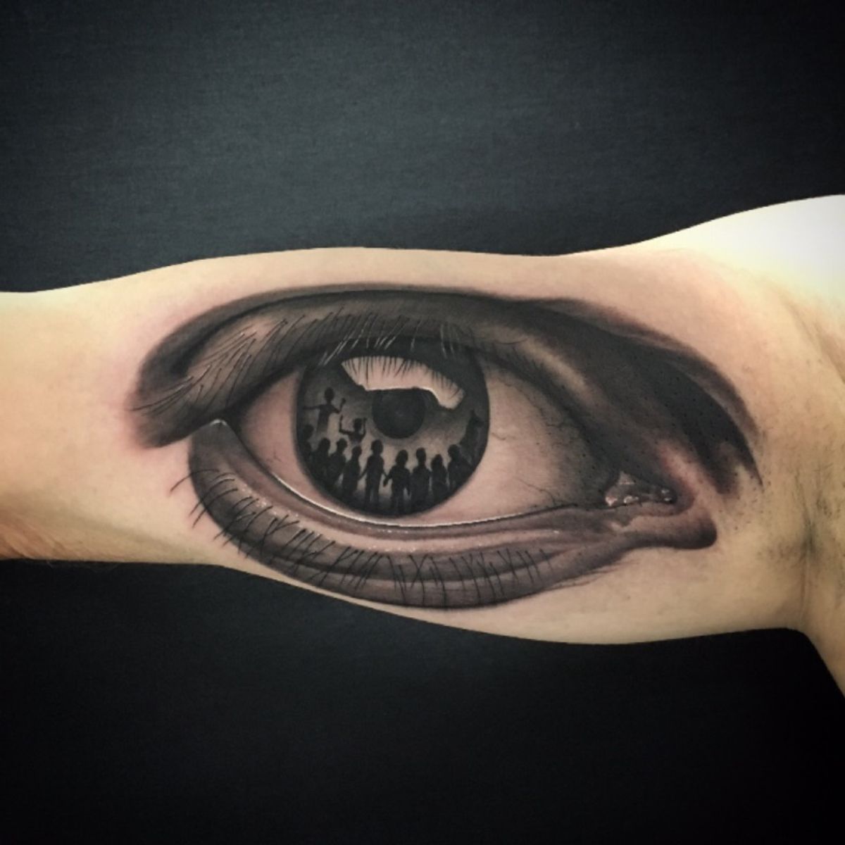 Tattoo uploaded by Steve H Morante • Done this eye on Barry the fish ...