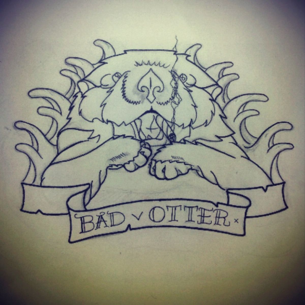 Tattoo uploaded by Veronika Palma Borocz • Bad otter #upforgrabs # ...
