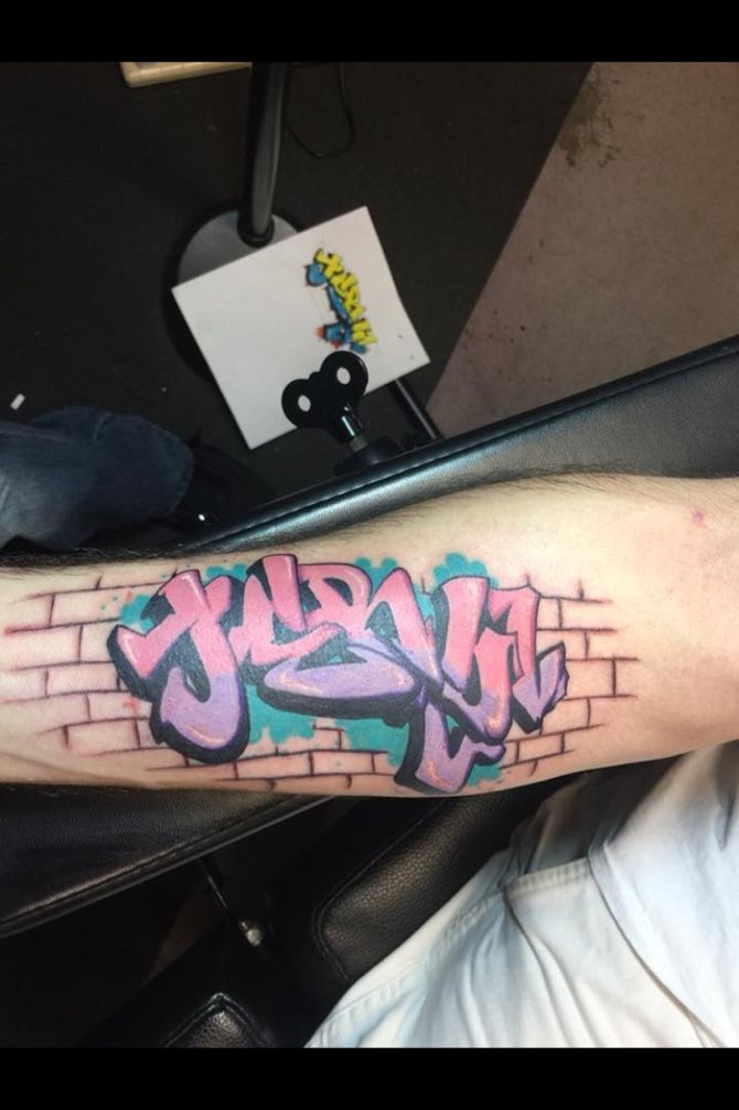 Brick Wall Tattoos Graffiti