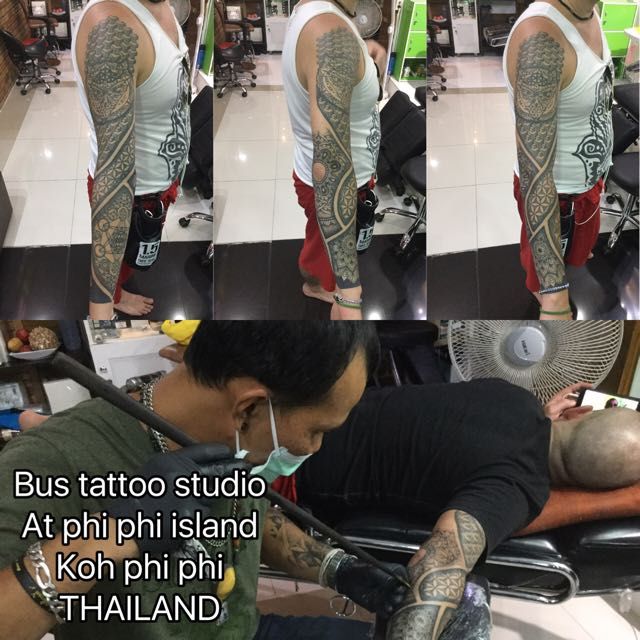 Bus tattoo studio phi phi island thailand (bamboo tattoo) • Tattoo ...